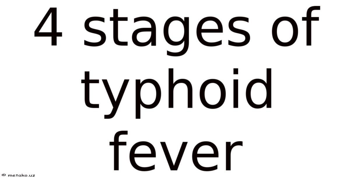 4 Stages Of Typhoid Fever