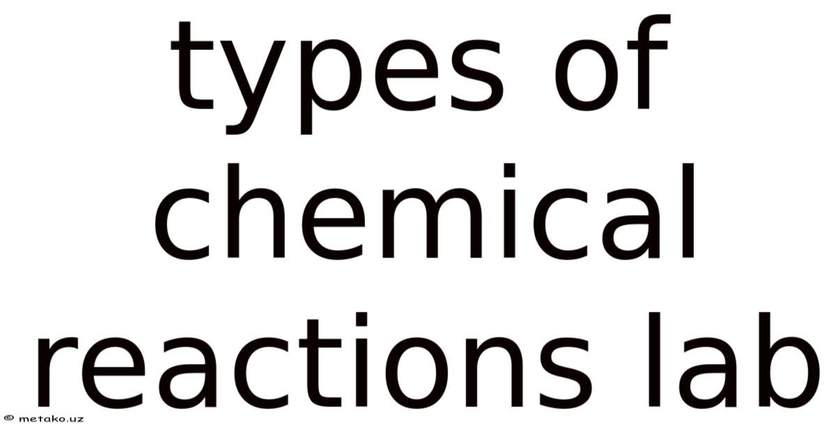 Types Of Chemical Reactions Lab